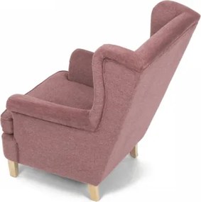 Křeslo ušák růžová látka AK-388 PINK2