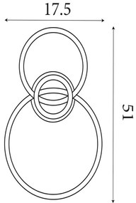 Searchlight 62793BK - LED Stmívatelné stropní svítidlo TRIPLE LED/25W/230V