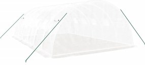 Skleník s ocelovým rámem bílý 24 m² 6 x 4 x 2 m 3188073