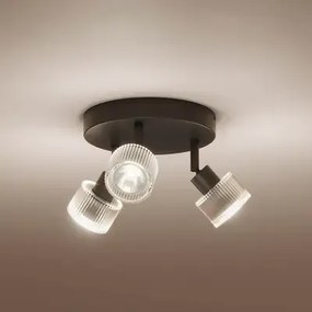 Horen 3x5W černá, na desce / LED bodové svítidlo