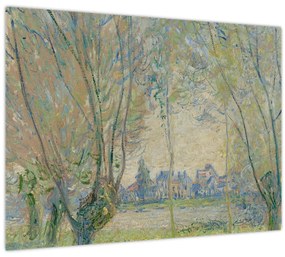 Obraz - Claude Monet, Woman Seated under the Willows, reprodukce (70x50 cm)