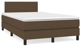 Box spring postel s matrací tmavě hnědá 120x190 cm textil 3269712