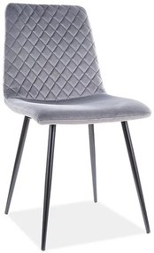 Casarredo - Komfort nábytek Jídelní židle ILJA VELVET šedá/černý kov