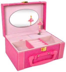 ISO Šperkovnice hrací skříňka s baletkou, růžová, 8538