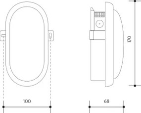 Svítidlo LEDMED OVAL LED 5W IP54 neutrální bílá 4000K LM31300004