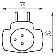 Roztrojka Kanlux ZARK KRW-3 02181 bílá