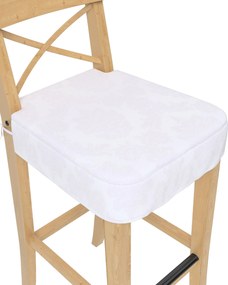 Sedák na židli IKEA Ingolf - barová barva bílá látka lesklé, pletený vzor, vzorované