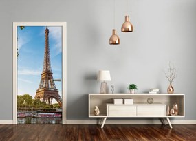 Fototapeta samolepící na dveře Eiffelova věž 95x205 cm