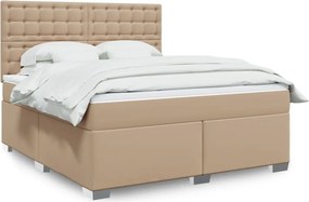 Box spring postel s matrací cappuccino 180 x 200 cm umělá kůže 3290735