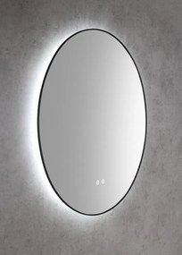 Sapho Sapho, SHARON LED podsvícené zrcadlo Ø 80c m, černá mat (E28904CI), 31255CI