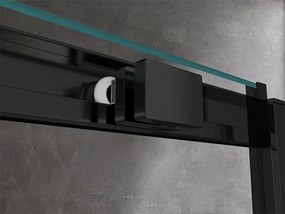 BPS-koupelny Obdélníkový sprchový kout KZ104B BL 110x90 černý/transparent + vanička ST04B BL černá