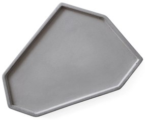 Picasso - betonový tác – šedá, L 32 x 23,7 cm