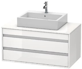 Duravit Ketho - Umyvadlová skříňka 50x100x55 cm, 2 zásuvky, lesklá bílá KT665502222