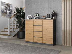 TPS Komoda 2D4S 120 cm, antracit / artisan