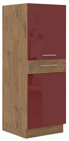 Woodline 50 DK-145 1F Střední kuchyňská skříňka, Barva: Dub lancelot / bíly lesk