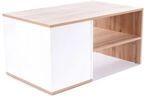 Konferenční stolek MAGDA dub wotan/bílá mat