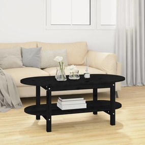 vidaXL Konferenční stolek 110 x 55 x 45 cm masivní borové dřevo [822290] Barva: Černá