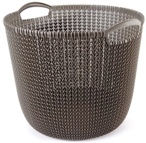 Koš kulatý KNIT L 30L hnědá 03673-X59