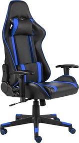 vidaXL Otočná herní židle PVC [20481] Barva: Modrá