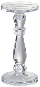 Skleněný transparentní svícen Leti medium - Ø 13*27cm
