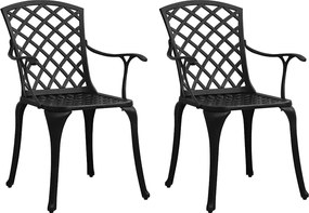 3dílný bistro set litý hliník černý 3070587