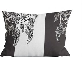 Povlak na polštář z mikrovlákna TIRSO 50x70 cm, šedo-bílý
