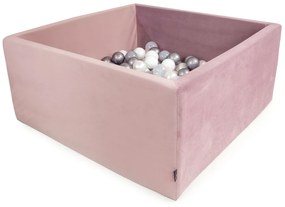 Ajababy Bazének Velvet růžový + 200 míčků