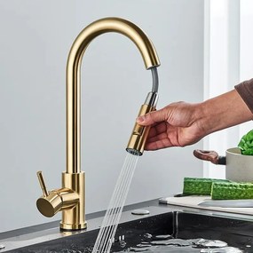 Rea Fresh, stojánková dřezová baterie, zlatá lesklá, REA-B0669