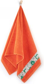 Bavlněný ručník Ufo - oranžová Velikost: ručníček 30 x 50