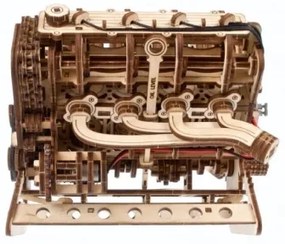 Ugears - 3D dřevěné mechanické puzzle Motor V8