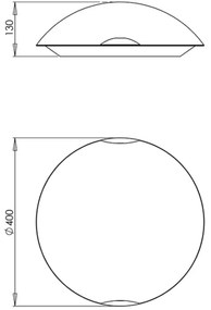 Fabas 3061/65/102 - Stropní svítidlo KENT 2xE27/60W/230V