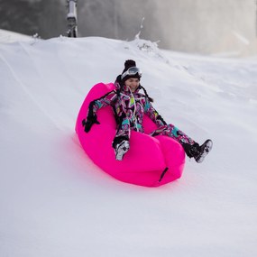 Kondela Nafukovací sedací vak/lazy bag, růžová, LEBAG