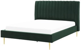Sametová postel 160 x 200 cm zelená MARVILLE Beliani