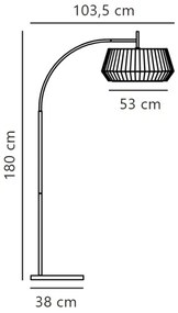 Nordlux - Stojací lampa DICTE 1xE27/60W/230V černá/bílá