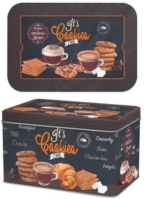 EasyLife Plechová dóza na sušenky  Vintage Cookies time -13x13x22cm