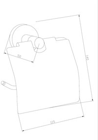 Mexen příslušenství, REMO držák na wc papír, černá, 7050733-70