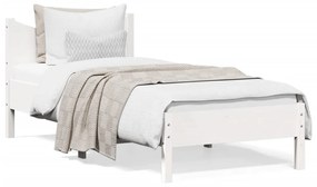 Rám postele bílý 100 x 200 cm masivní borovice,  844734