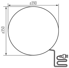 Kanlux 36591 - Venkovní lampa STONO 1xE27/25W/230V pr. 39 cm IP65