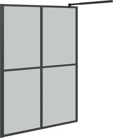 Zástěna do průchozí sprchy 140 x 195 cm tmavé tvrzené sklo 151888