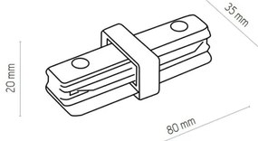 Zuma Line 3017 - Bodové svítidlo do lištového systému REFLEKTOR 8xGU10/10W/230V