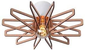 Lucide 77184/45/31 - Stropní svítidlo ZIDANE 1xE27/15W/230V bílá/hnědá