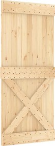 vidaXL Posuvné dveře s kováním 90 x 210 cm masivní borové dřevo [3203079]