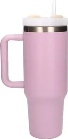 Extralink Black Forest pudrová růžová / Termohrnek / 1200 ml / s brčke