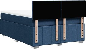 Box spring postel s matrací modrá 140x200 cm textil 3287097