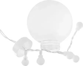 Vánoční osvětlení ISO19736  světelný závěs s koulemi 108 LED na USB, teplý bílý