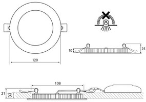 LED podhledové svítidlo McLED TORO R9 TR120-9W2700K-W-EN teplá bílá ML-412.010.33.0