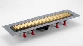 Sprchový žlab SAT Aurum 75 cm broušená zlatá mat plný SATZLAB80BG