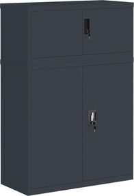 Kartotéka antracitová 90 x 40 x 130 cm ocel 3188329