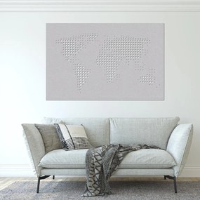 dřevo života Dřevěná mapa světa DOTS Barevný vzor: Buk, Velikost map: 80x53