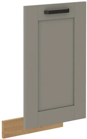 Kuchyňská dvířka LUNA ZM 713x446 soklová lišta: dub artisan, barva dvířek: světle šedá CLAY
